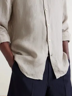 Sunspel Linen Shirt - Neutrals