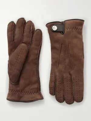Brunello Cucinelli Suede Gloves - Brown