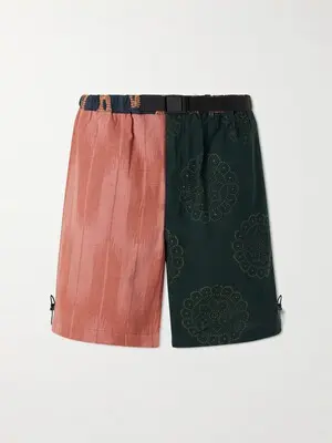 KARDO Kami Wide-leg Belted Cotton Shorts - Multi