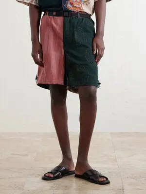 KARDO Kami Wide-leg Belted Cotton Shorts