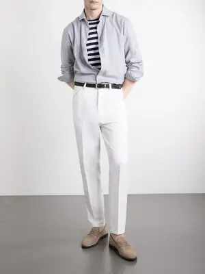 Brunello Cucinelli Herringbone Cotton And Lyocell-blend Shirt