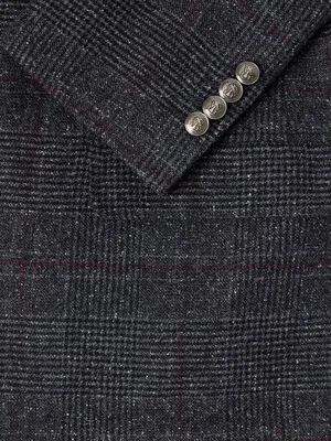 Brunello Cucinelli Checked Silk, Wool And Cashmere-blend Suit Jacket