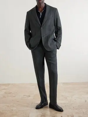 Sunspel Single-breasted Linen Suit Jacket