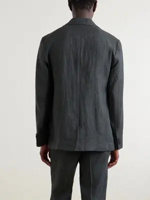 Sunspel Single-breasted Linen Suit Jacket