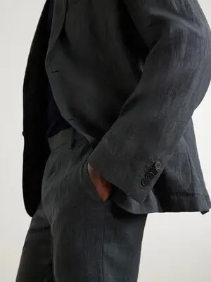 Sunspel Single-breasted Linen Suit Jacket
