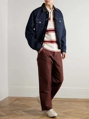 Nn07 Roy 1882 Corduroy-trimmed Organic Denim Jacket