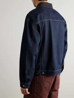 Nn07 Roy 1882 Corduroy-trimmed Organic Denim Jacket