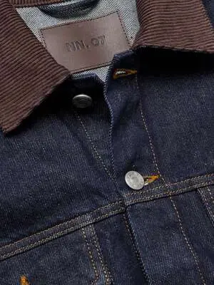 Nn07 Roy 1882 Corduroy-trimmed Organic Denim Jacket