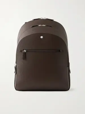 Montblanc Textured-leather Backpack - Brown