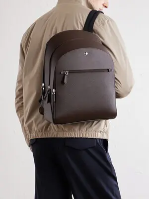 Montblanc Textured-leather Backpack