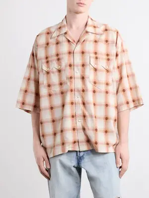 Kapital Camp-collar Checked Cotton Western Shirt