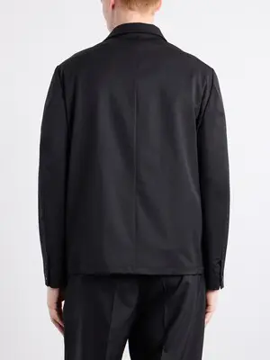 Barena Venezia Wool-blend Gabardine Overshirt - Black