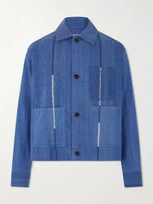 KARDO Bodhi Cotton-jacquard Jacket - Blue