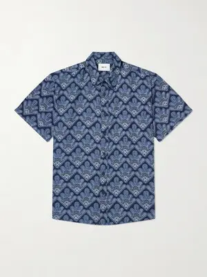 Nn07 NN07 - Deon Printed Woven Shirt - Men - Blue - S Blue