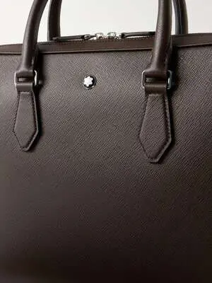 Montblanc Logo-appliquéd Textured-leather Briefcase