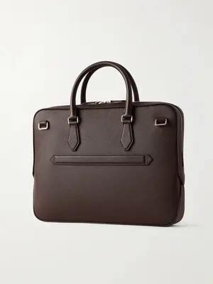 Montblanc Logo-appliquéd Textured-leather Briefcase