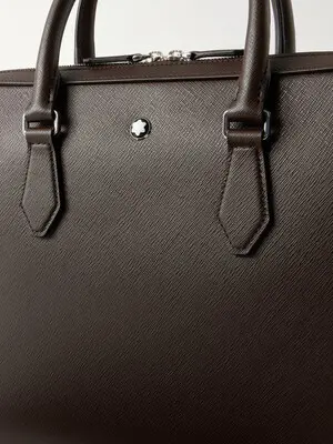 Montblanc Logo-appliquéd Textured-leather Briefcase