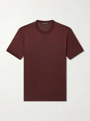 DOLCE & GABBANA Dolce&Gabbana - Silk-Jersey T-Shirt - Men - Red 