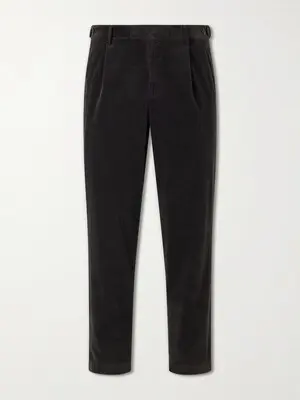 Barena Venezia Straight-leg Pleated Corduroy Trousers - Brown