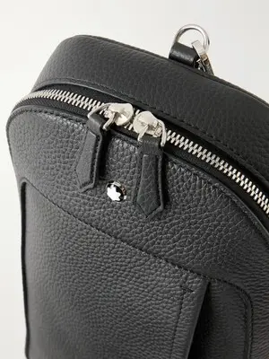 Montblanc Logo-appliquéd Full-grain Leather Messenger Bag