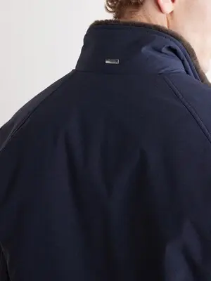 Herno Faux Fur Trimmed Bomber Jacket