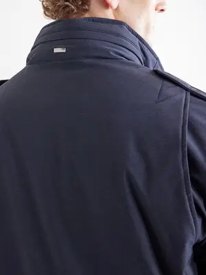 Herno Four Pockets Woven Field Jacket - Blue