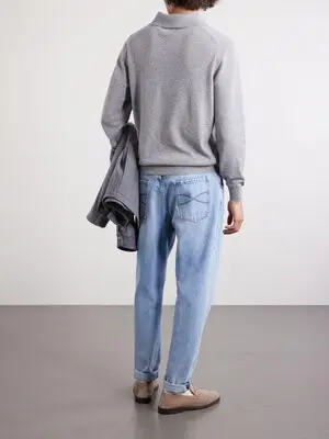 Brunello Cucinelli Cashmere Polo Shirt - Gray