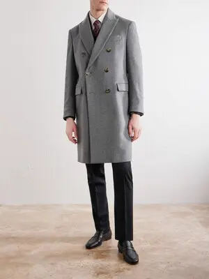 LARDINI Double-breasted Wool Coat