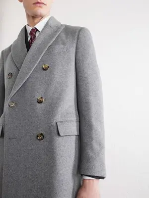LARDINI Double-breasted Wool Coat