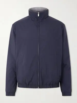 LARDINI Shell Bomber Jacket - Blue