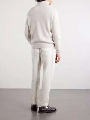 Brunello Cucinelli Ribbed Cashmere Rollneck Sweater