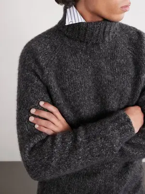 Brunello Cucinelli Ribbed Cashmere And Silk-blend Rollneck Sweater