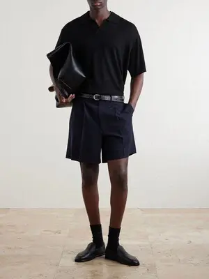 FRAME Knitted Cotton Polo Shirt