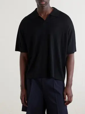 FRAME Knitted Cotton Polo Shirt