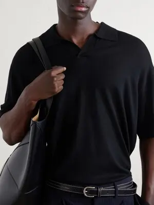 FRAME Knitted Cotton Polo Shirt