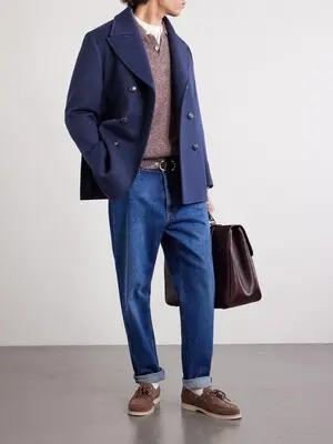 Brunello Cucinelli Double-breasted Wool And Silk-blend Coat