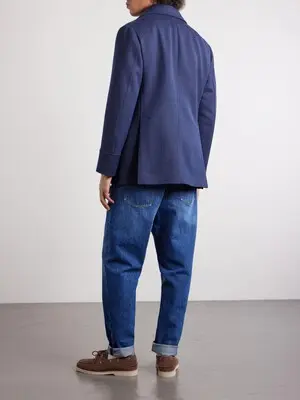 Brunello Cucinelli Double-breasted Wool And Silk-blend Coat