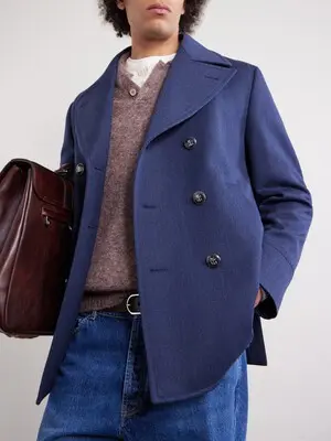 Brunello Cucinelli Double-breasted Wool And Silk-blend Coat
