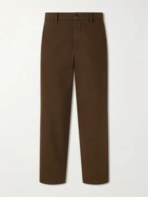 Barena Venezia Straight-leg Cotton-blend Gabardine Trousers - Brown