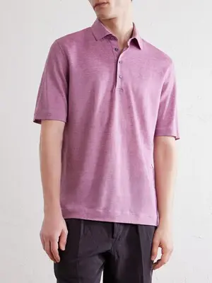 Zegna Oasi Linen Polo Shirt