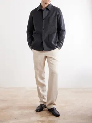 LARDINI Prince Of Wales Wool And Cashmere-blend Jacket
