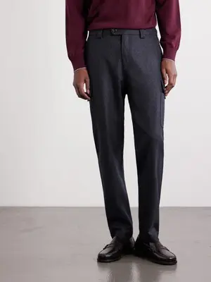 Brunello Cucinelli Tapered Virgin Wool Cargo Trousers