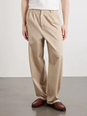 A.p.c. Ricky Straight-leg Pleated Trousers - Neutrals