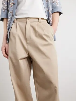 A.p.c. Ricky Straight-leg Pleated Trousers - Neutrals