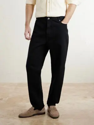 Brunello Cucinelli Slim-fit Straight-leg Logo-embroidered Jeans