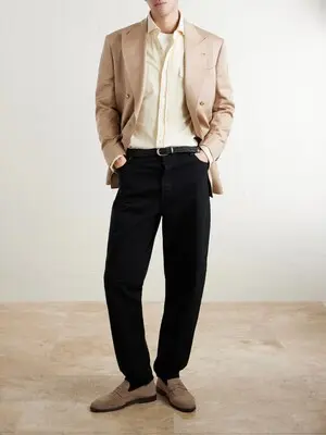 Brunello Cucinelli Slim-fit Straight-leg Logo-embroidered Jeans