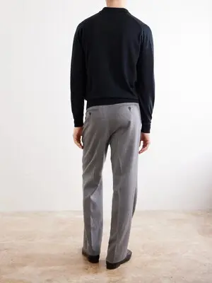 John Smedley Caverhill Knitted Merino Wool Polo Shirt