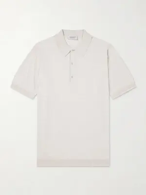 John Smedley Macloud Knitted Merino Wool Polo Shirt