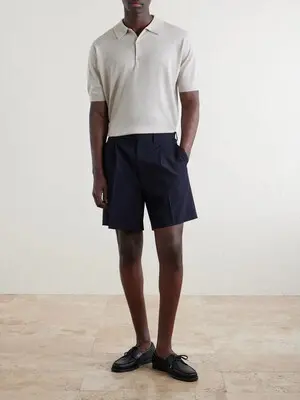 John Smedley Macloud Knitted Merino Wool Polo Shirt