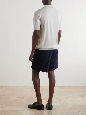 John Smedley Macloud Knitted Merino Wool Polo Shirt